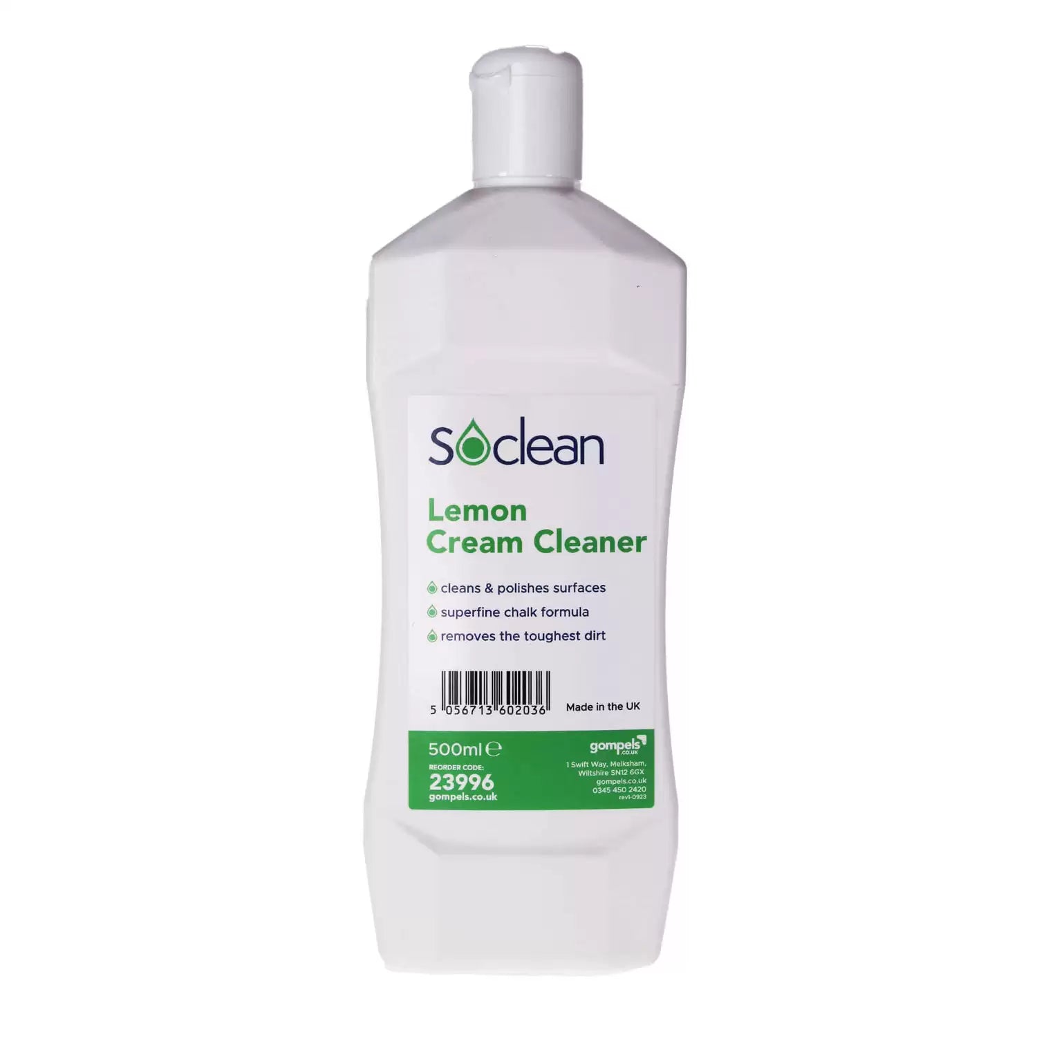 Soclean Lemon Cream Cleaner 500ml 12 Pack – Care-Supplies