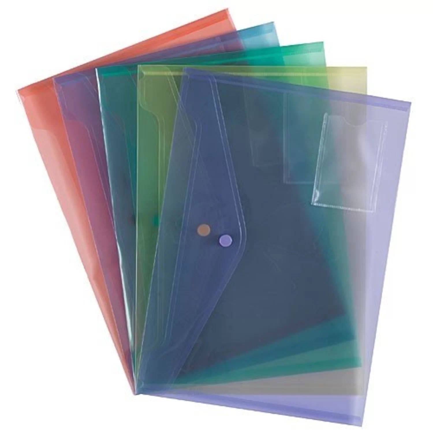 A4+ Popper Wallets Assorted Colours 5 Pack – Care-Supplies