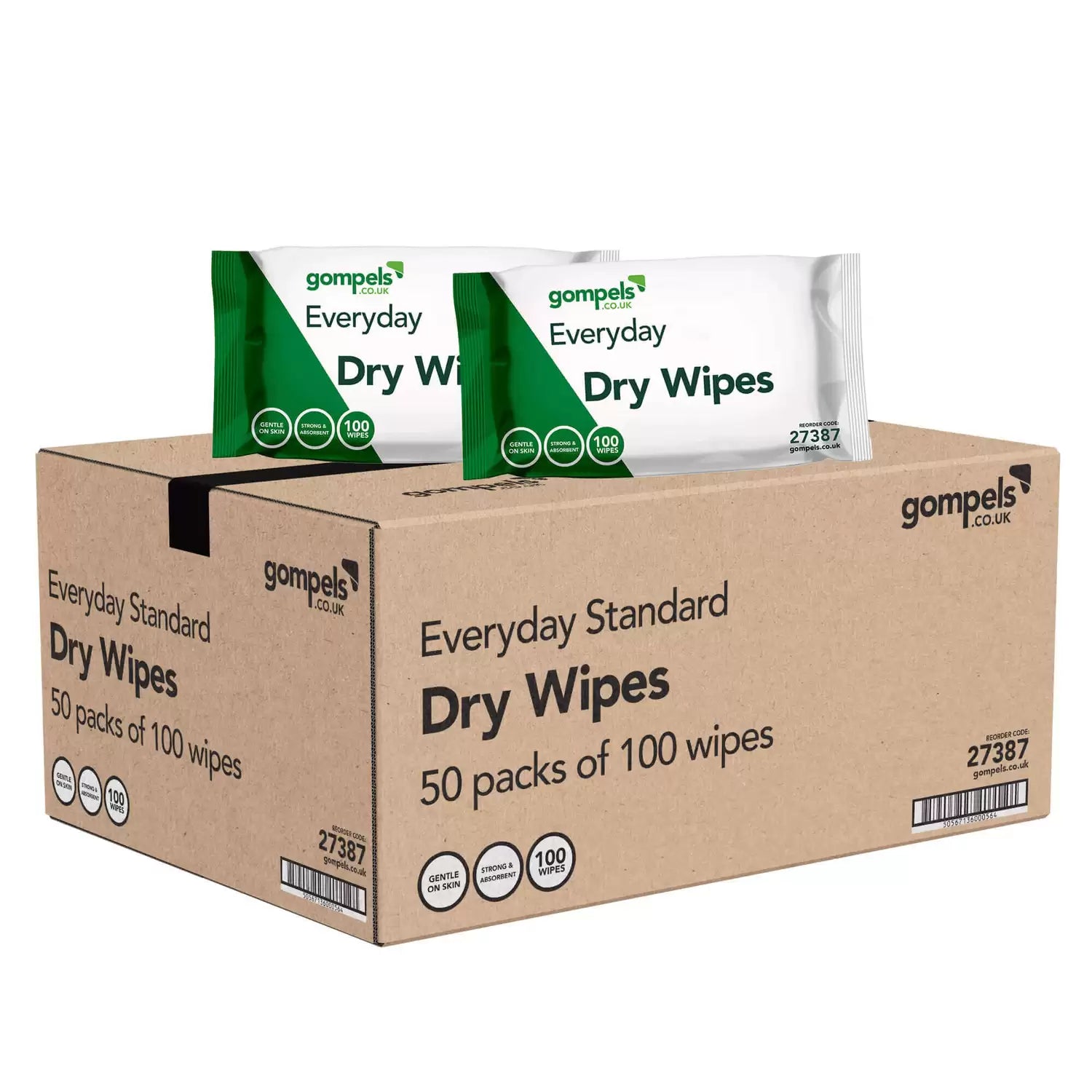 Everyday Dry Wipes Standard 20x28cm 5000 Pack – Care-Supplies