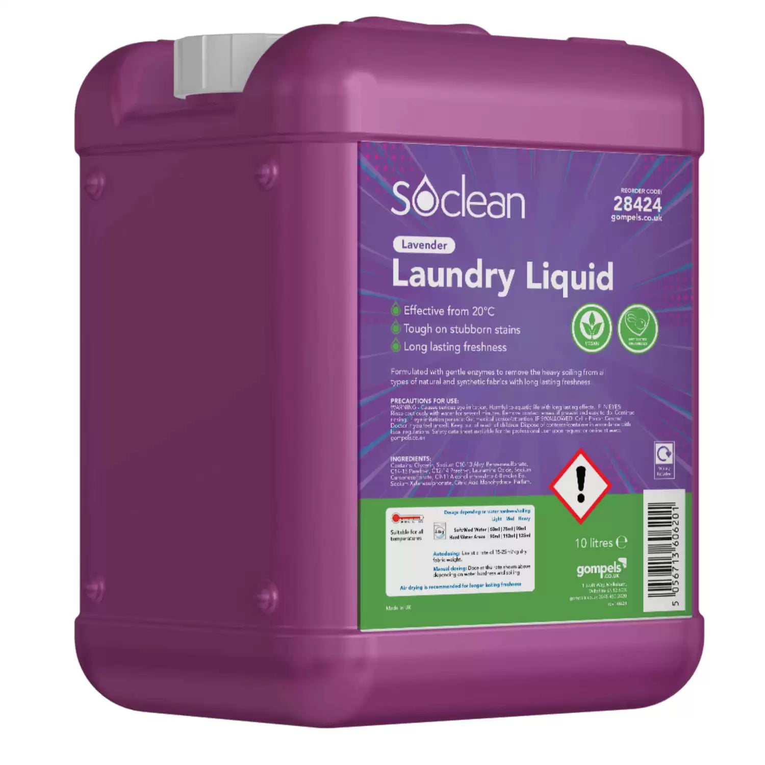 Soclean Liquid Laundry Detergent 10 Litre – Care-Supplies