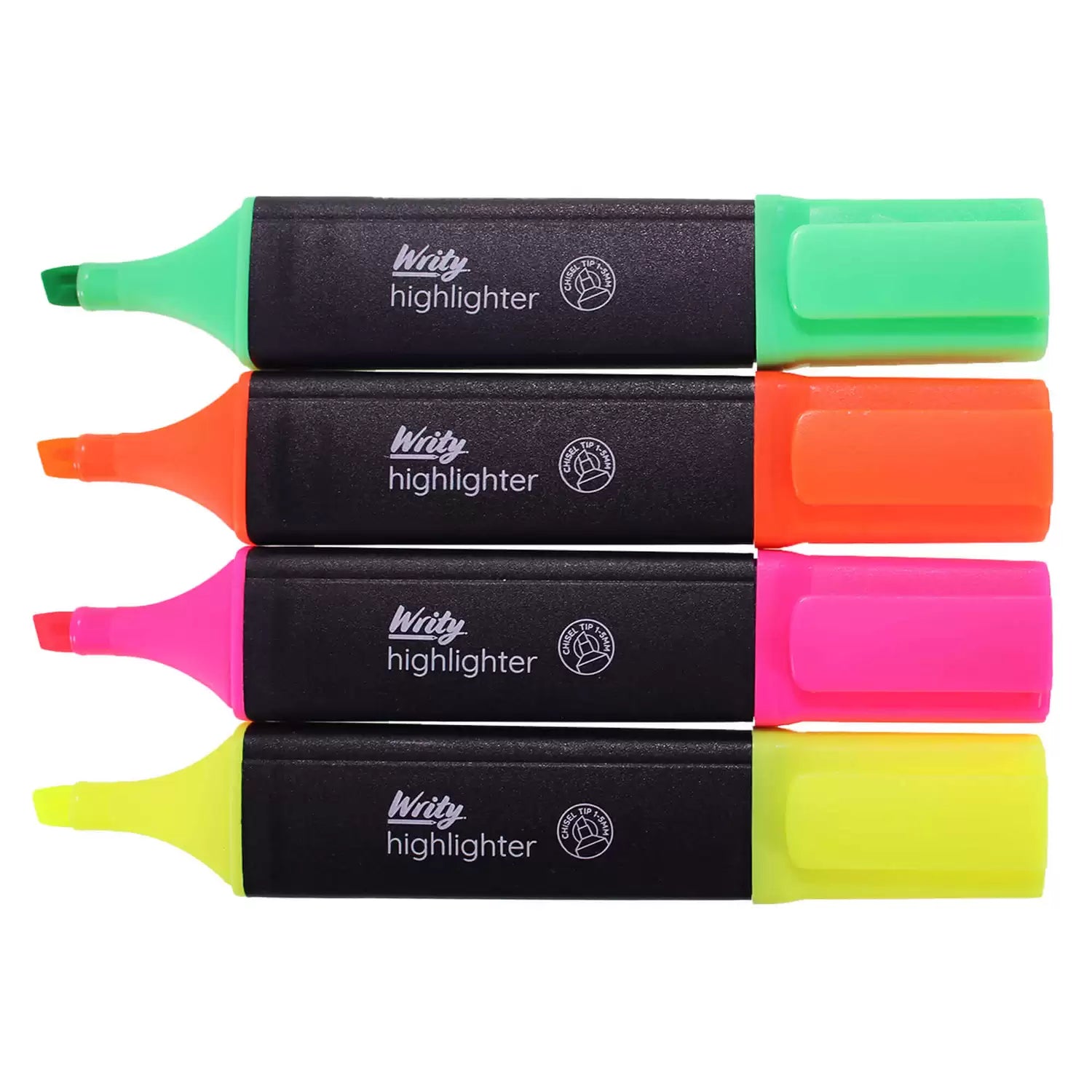 Writy Highlighters Assorted 4 Pack – Care-Supplies