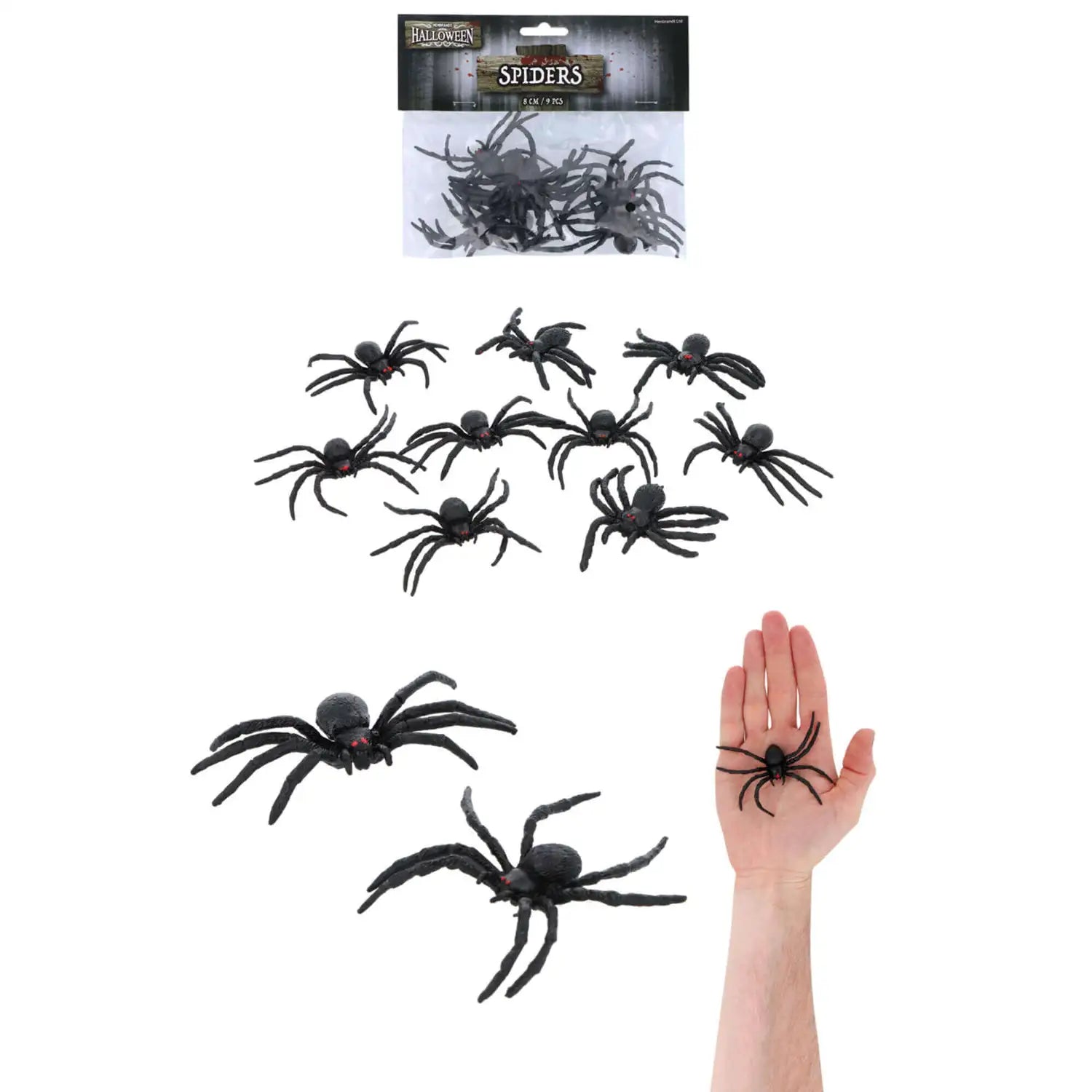 Halloween Spiders 9 Pack – Care-Supplies