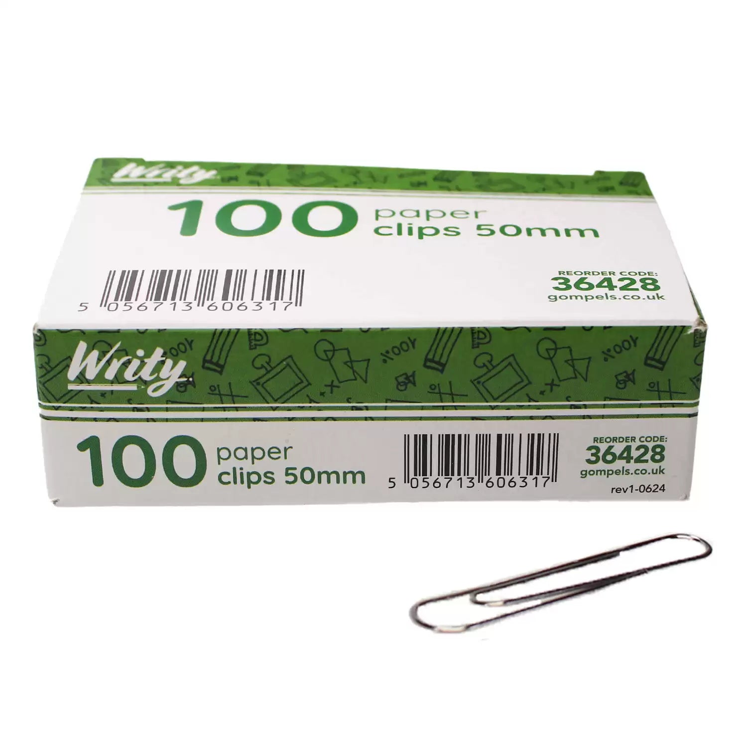 Writy Paper Clips 50mm 100 Pack – Care-Supplies