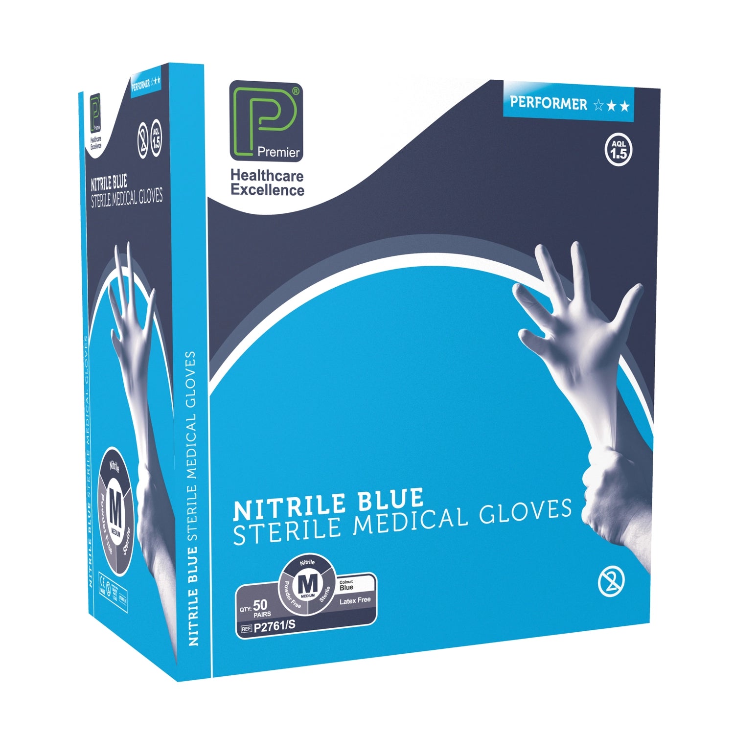 Sterile Powder-Free Nitrile Gloves Medium 50prs – Care-Supplies