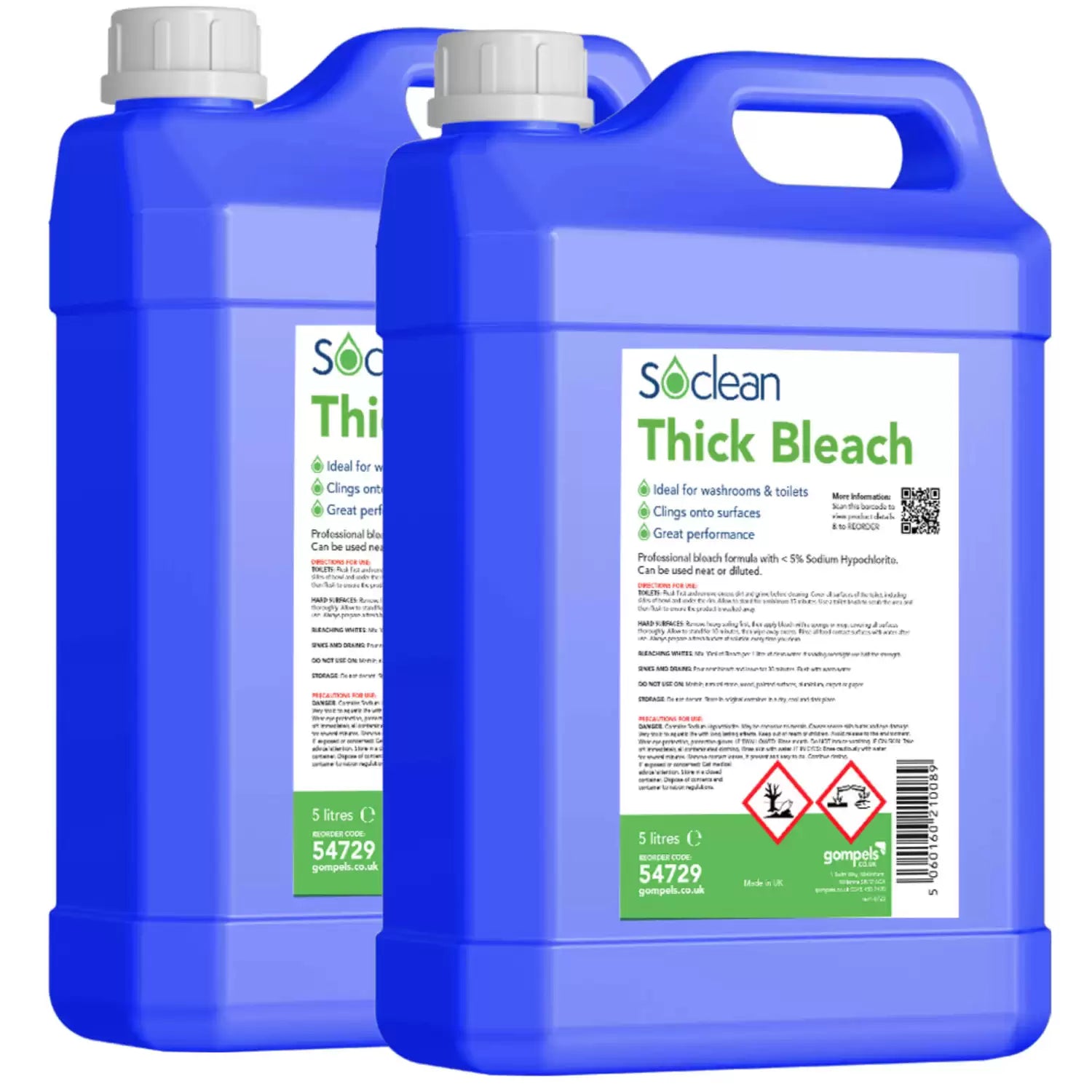 Soclean Bleach 5 Litre 2 Pack – Care-Supplies