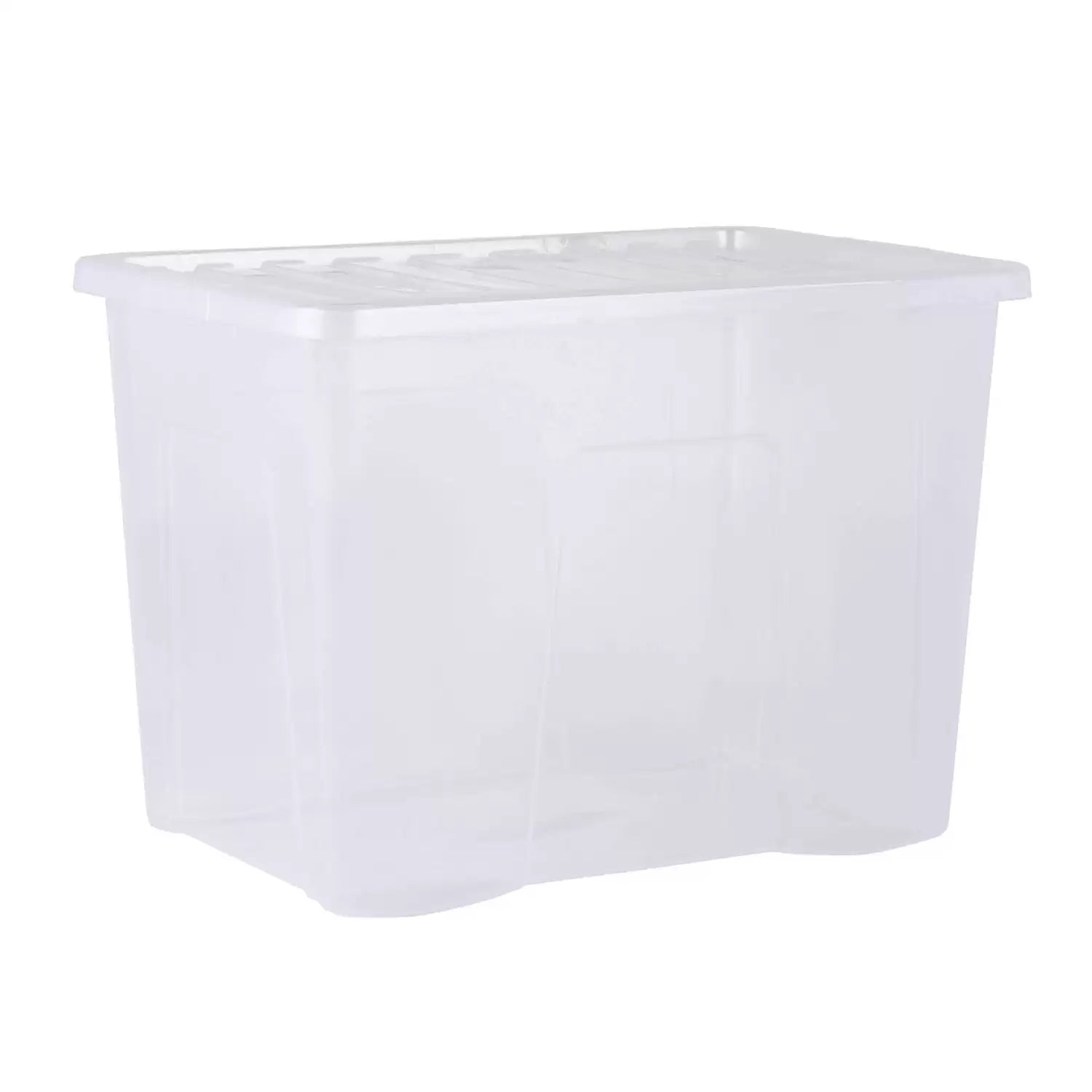 Wham Storage Box and Lid 80 Litre Clear 4 Pack – Care-Supplies