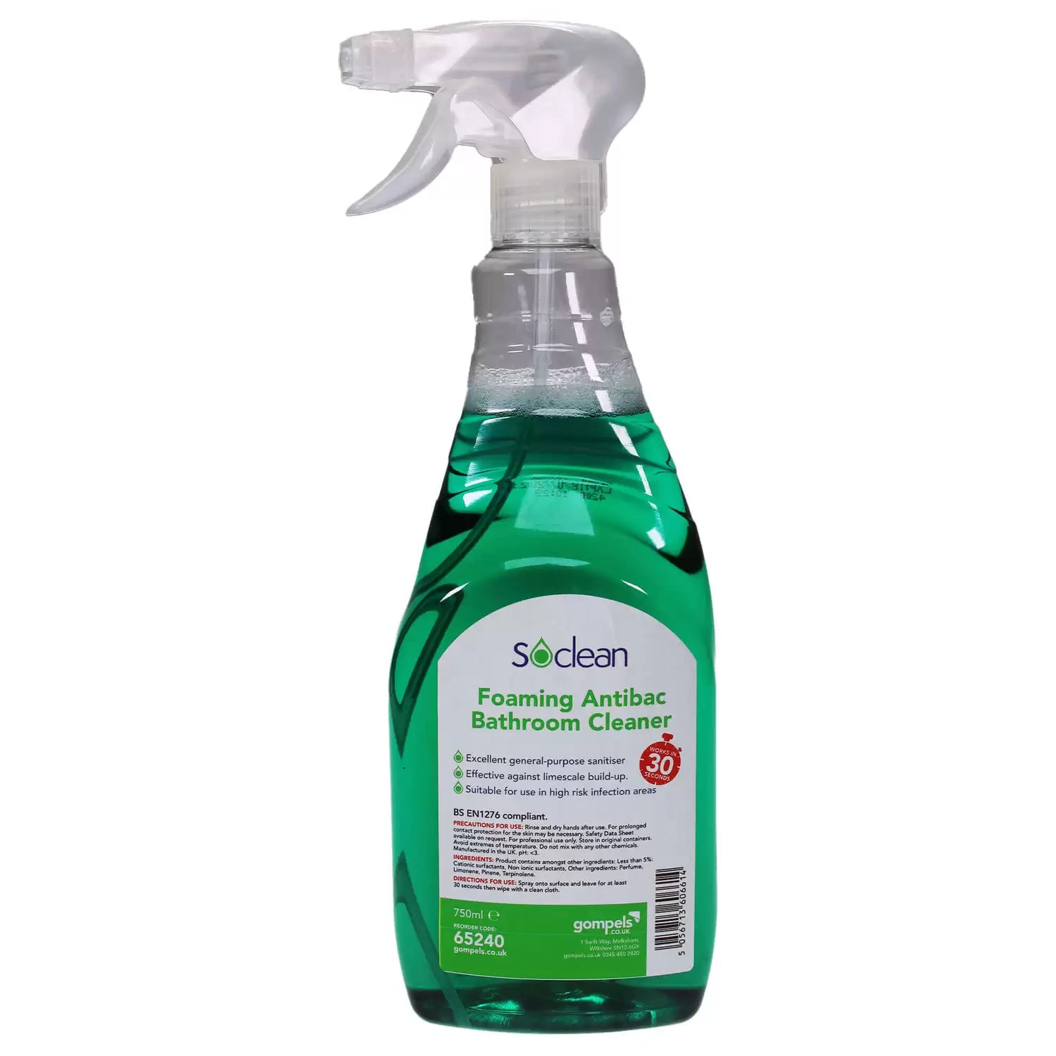 Soclean Foaming Antibacterial Bathroom Cleaner 750ml 6 Pack – Care-Supplies