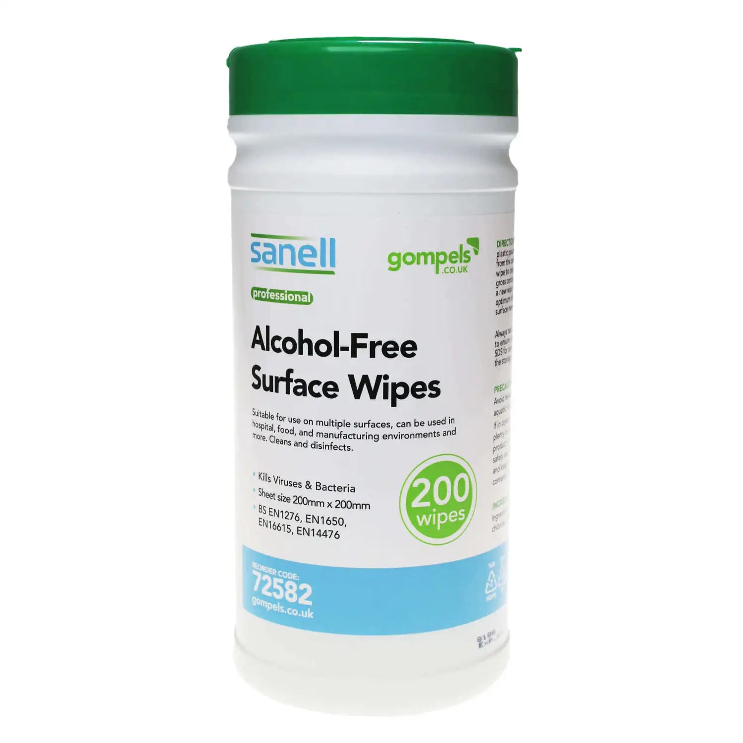 Sanell Alcohol Free Surface Wipes Tub 200 Pack – Care-Supplies