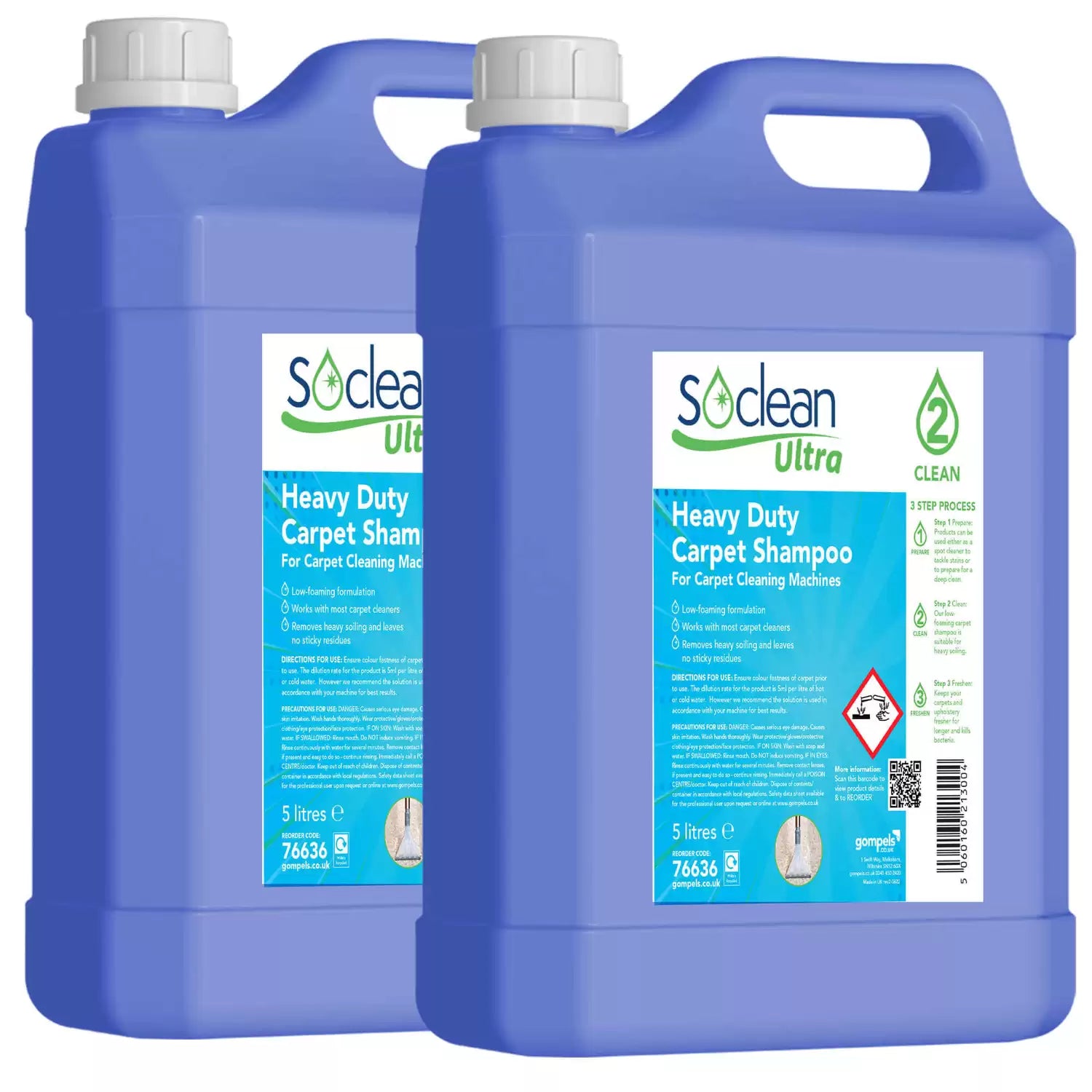Soclean Ultra Carpet Shampoo 5 Litre 2 Pack – Care-Supplies