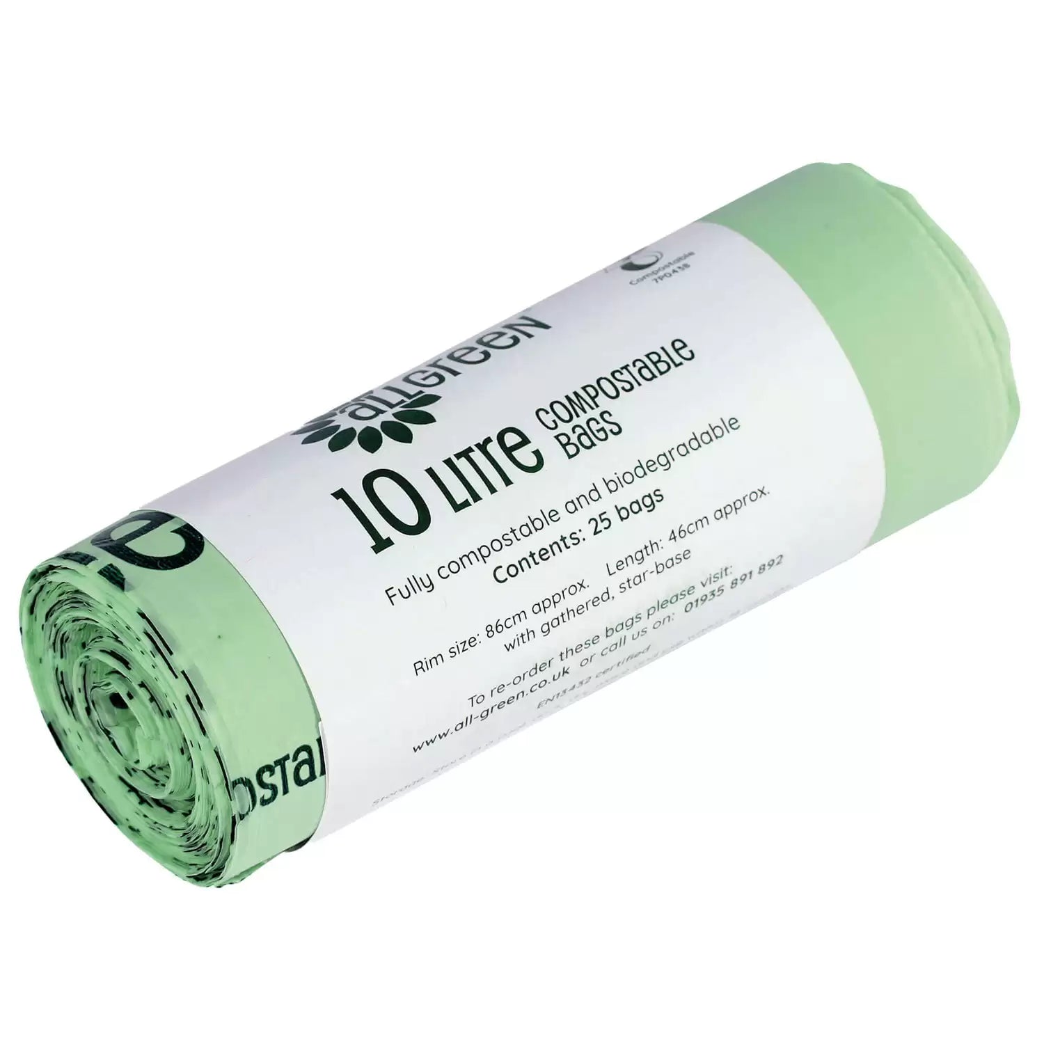 Compostable Caddy Bin Liners 10 Litre Roll 25 – Care-Supplies
